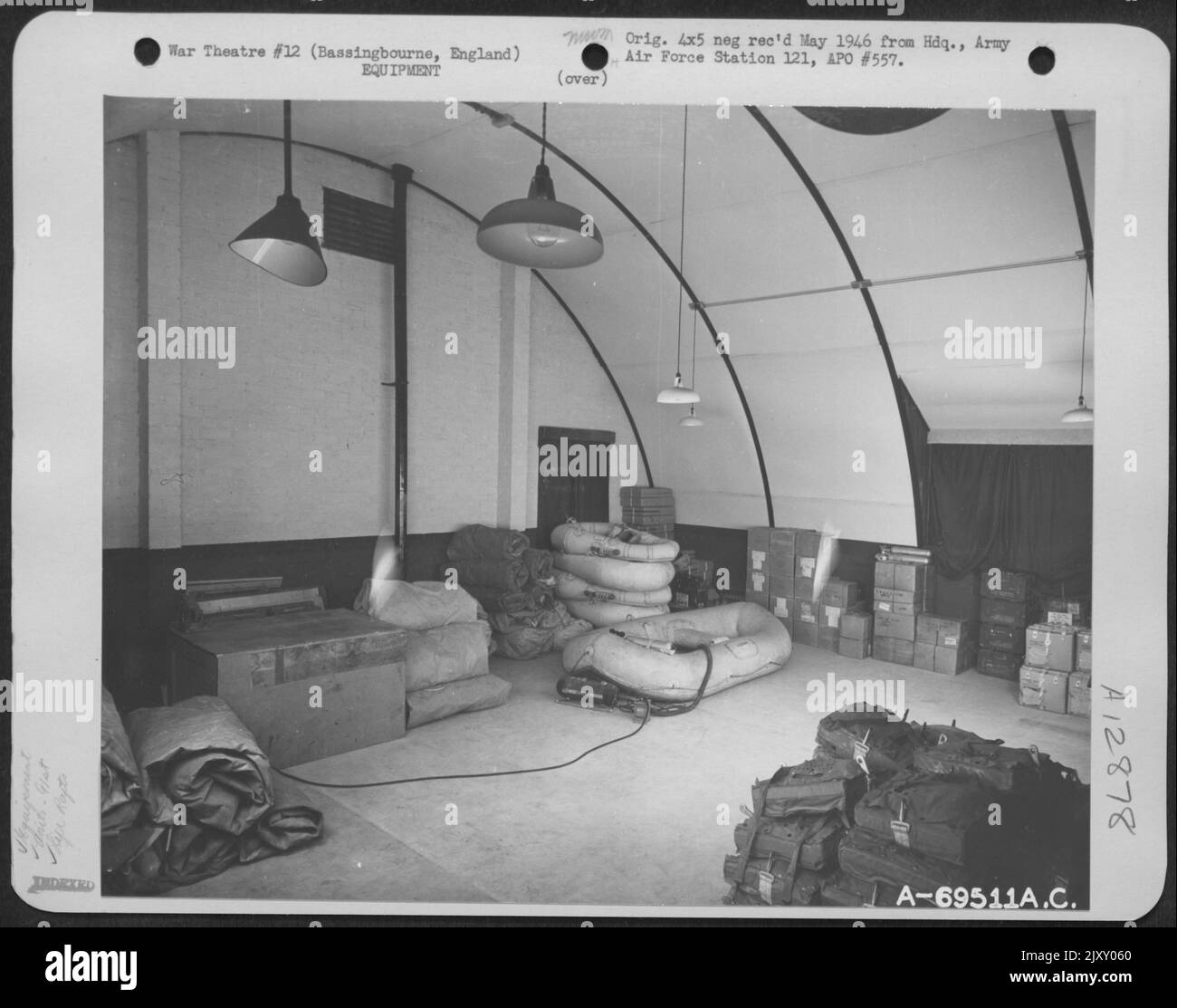 Life Rafts, Parachutes, Rescue Supplies, Etc., Are Stored In A Quonset ...