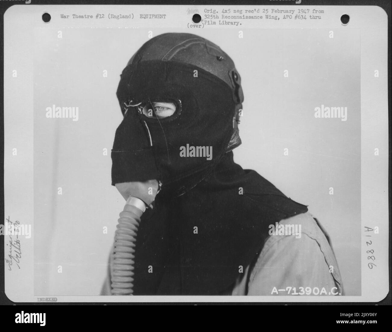 A Member Of The 390Th Bomb Group Models A Frost Bite Mask At An 8Th Air ...