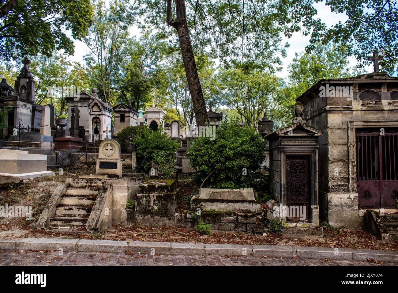 Paris, France - September 05, 2022 The Pere Lachaise cemetery is the ...