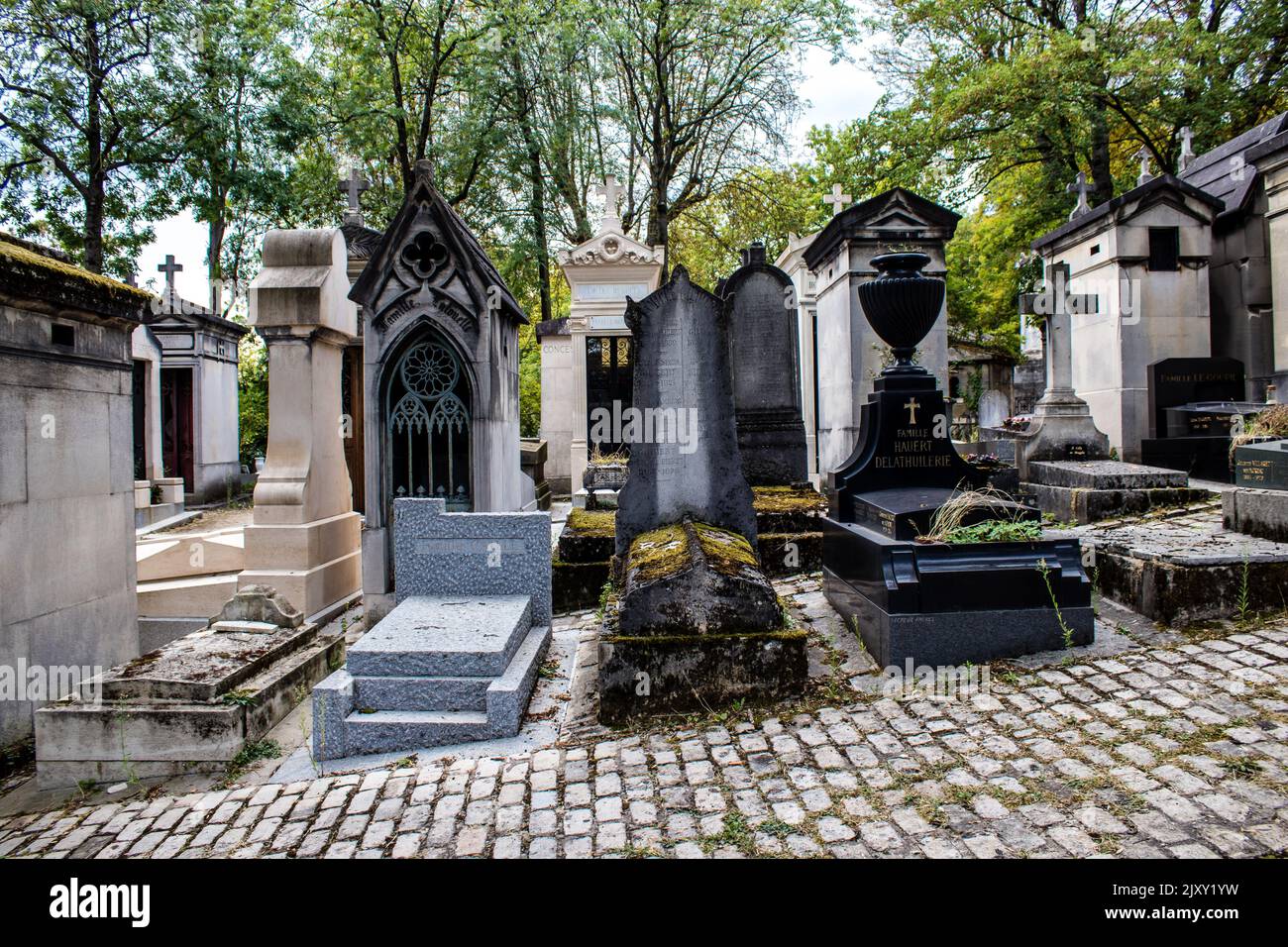 Paris, France - September 05, 2022 The Pere Lachaise cemetery is the ...
