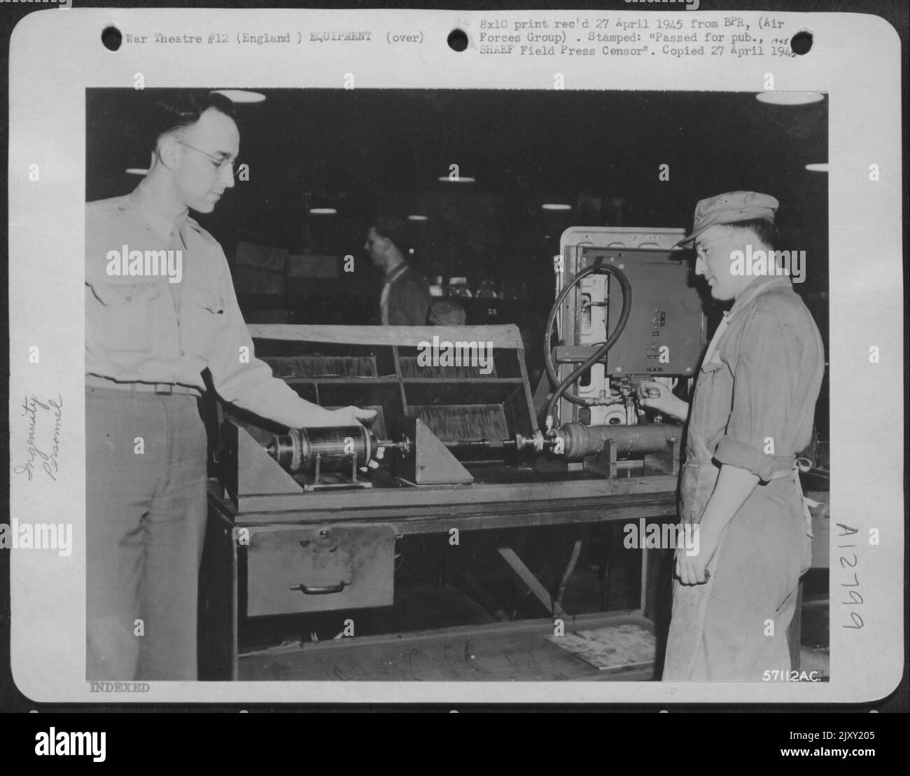 Harnessing Two Tons Of Hydraulic Pressure, Lt. Richard H. Herman (Left ...