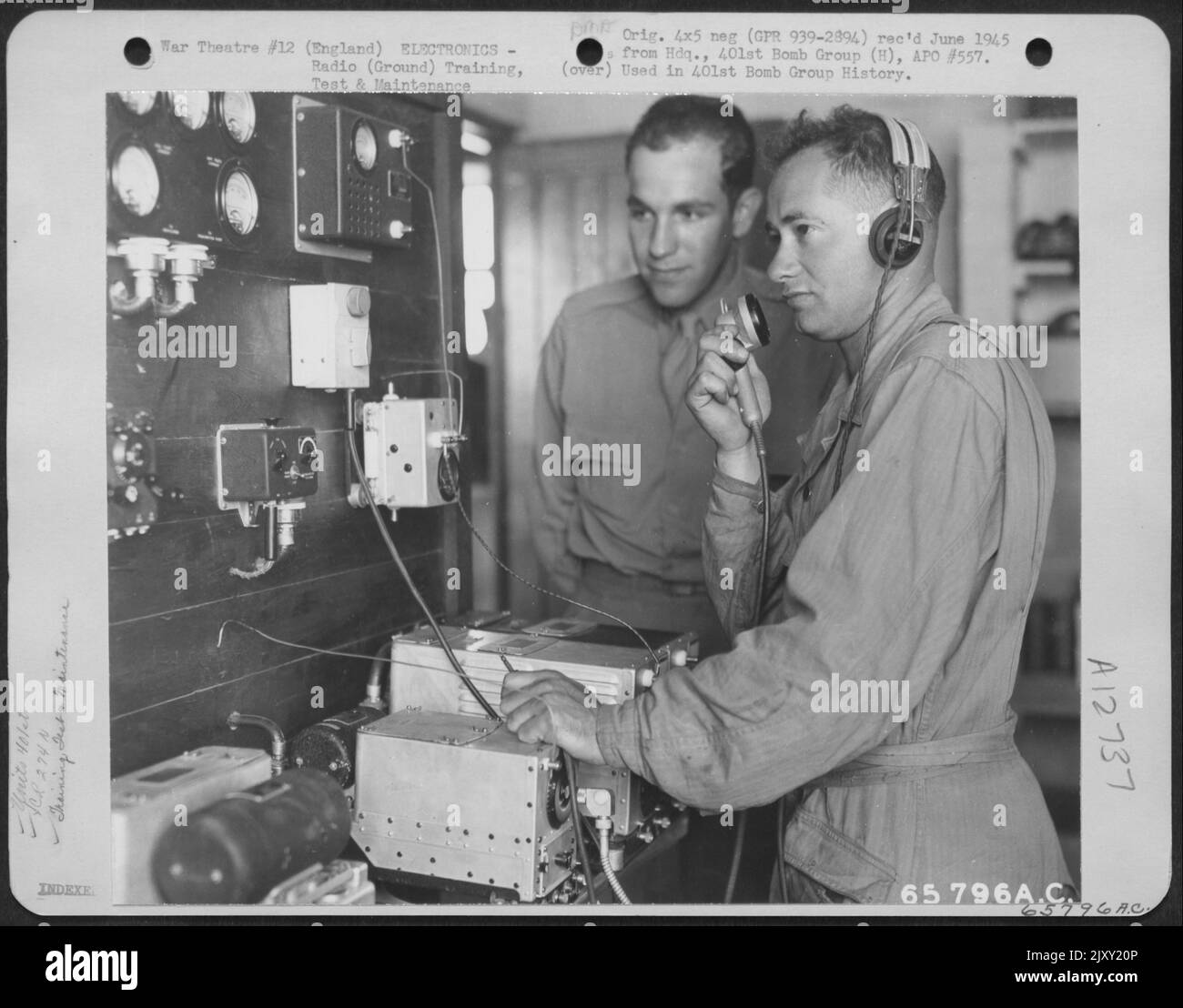 Men In Communications Section Of The 401St Bomb Group Test A Scr 274 N ...