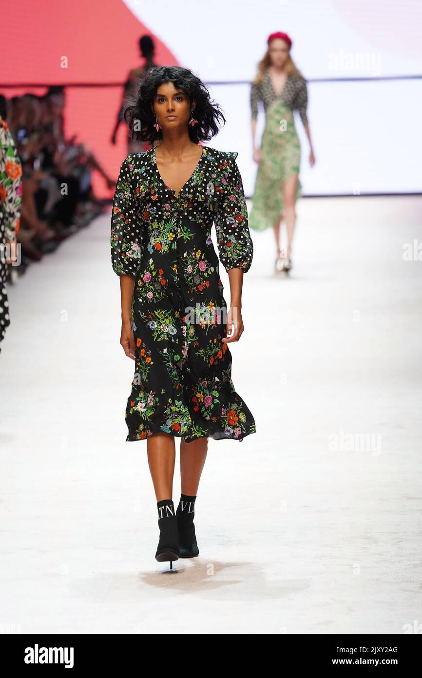 A model wearing Rixon London walks the runway during Gala Runway 2 as ...