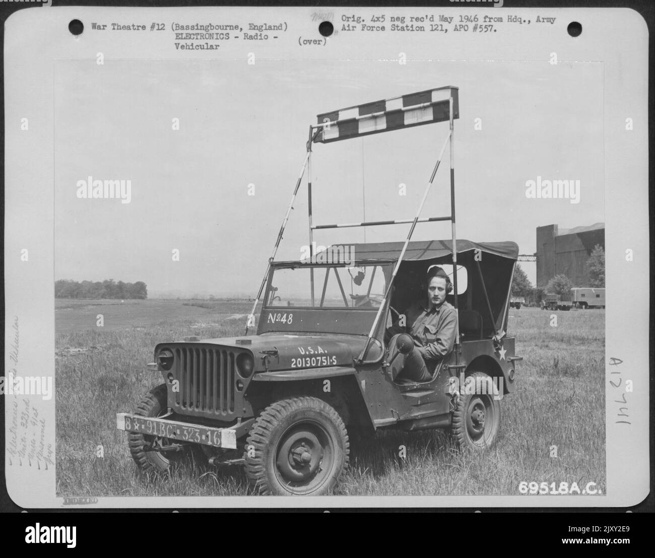 A Mobile Radio Unit Is Installed In This Jeep Of The 323Rd Bomb ...