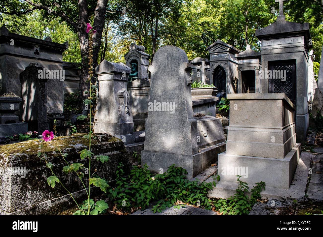 Paris, France - September 05, 2022 The Pere Lachaise cemetery is the ...