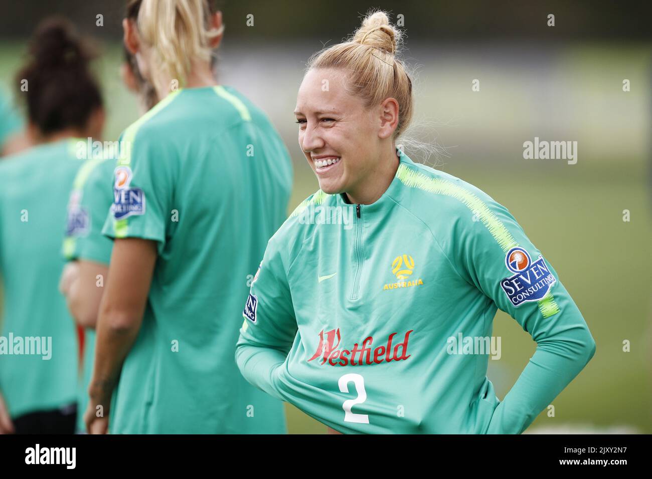 Gema Simon of the Matildas is seen during a training session at ABD ...
