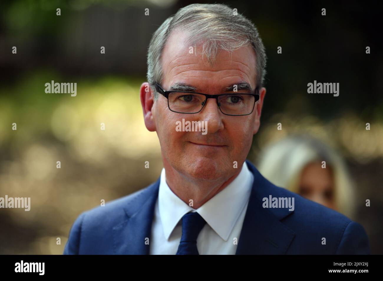 NSW Leader of the Opposition Michael Daley leaves after a press ...