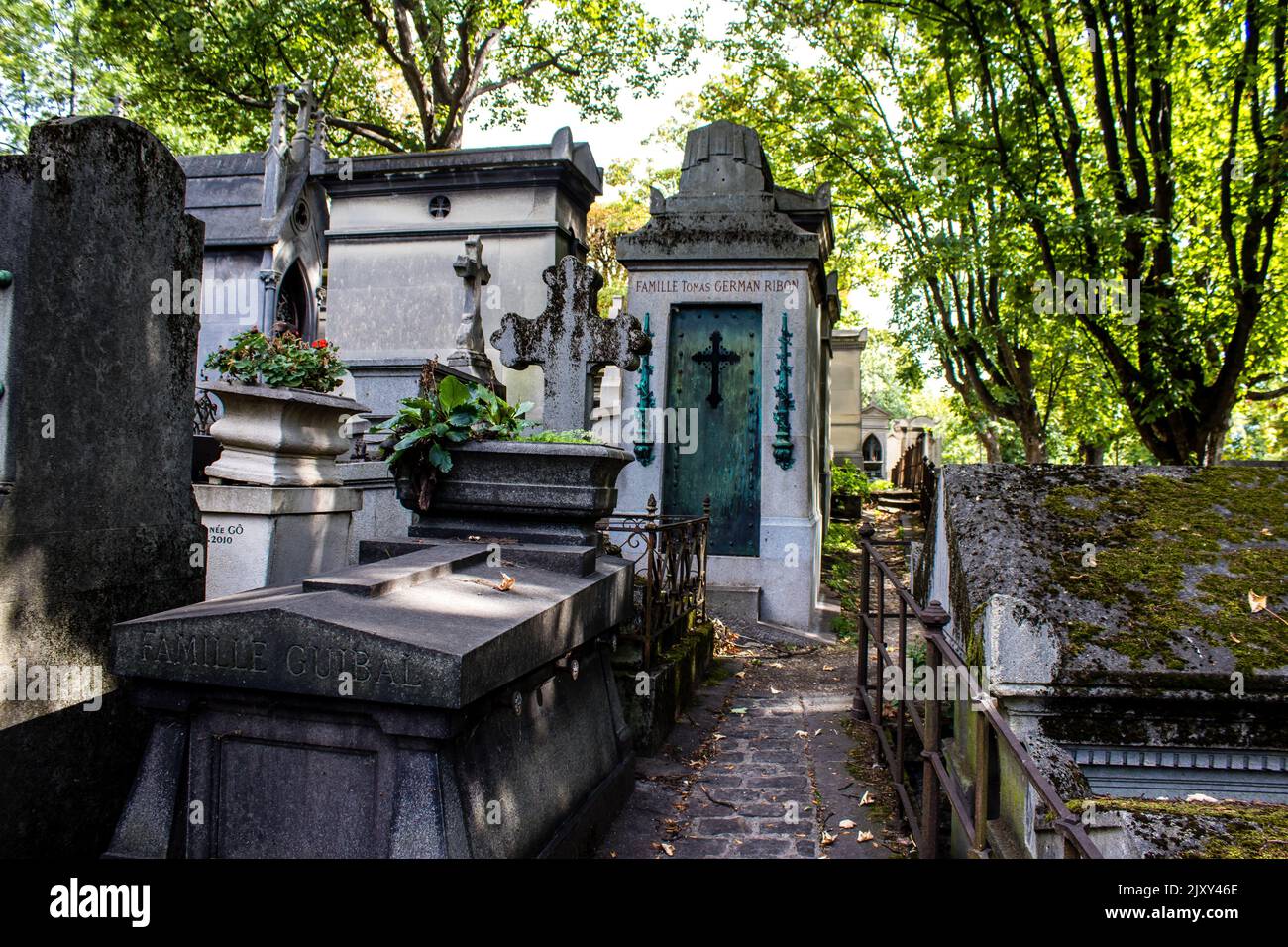 Paris, France - September 05, 2022 The Pere Lachaise cemetery is the ...