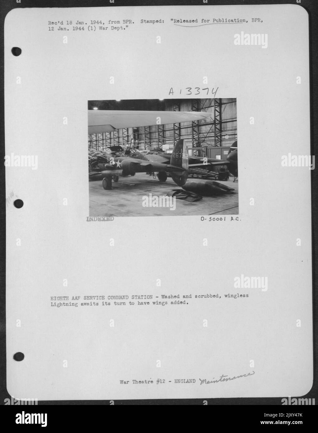 EIGHTH AAF SERVICE COMMAND STATION-Washed and scrubbed, wingless ...