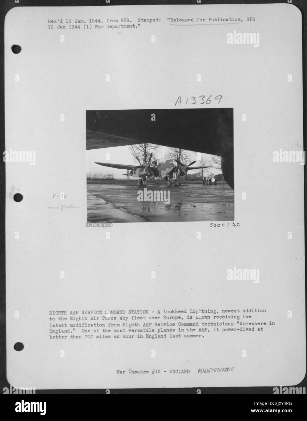 EIGHTH AAF SERVICE COMMAND STATION-A Lockheed Lightning, newest ...