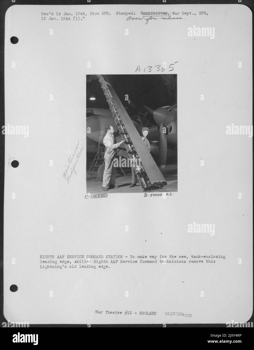 EIGHTH AAF SERVICE COMMAND STATION-To make way for the new, tank ...