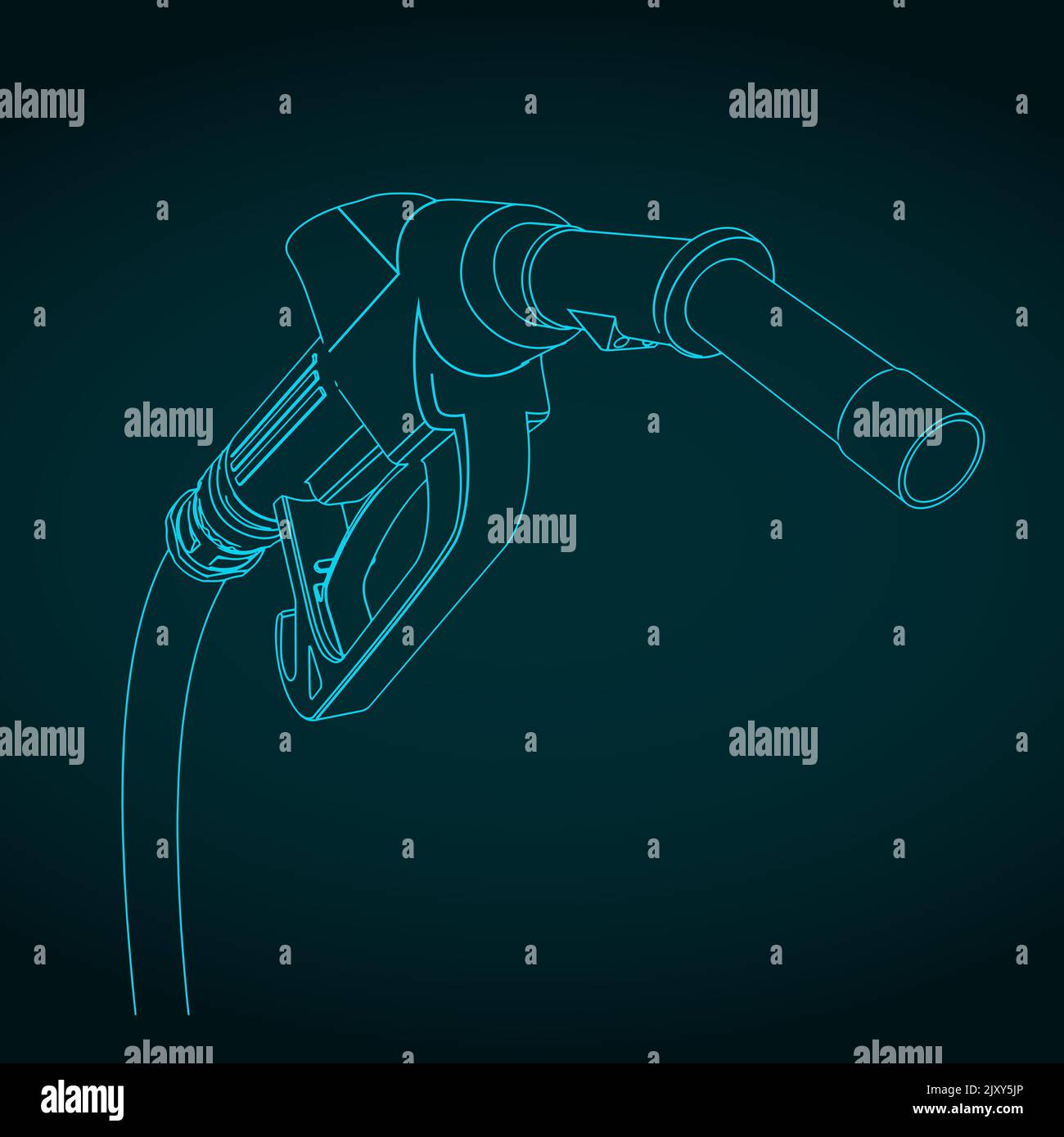 Stylized vector illustration of drawing of gasoline pistols Stock ...
