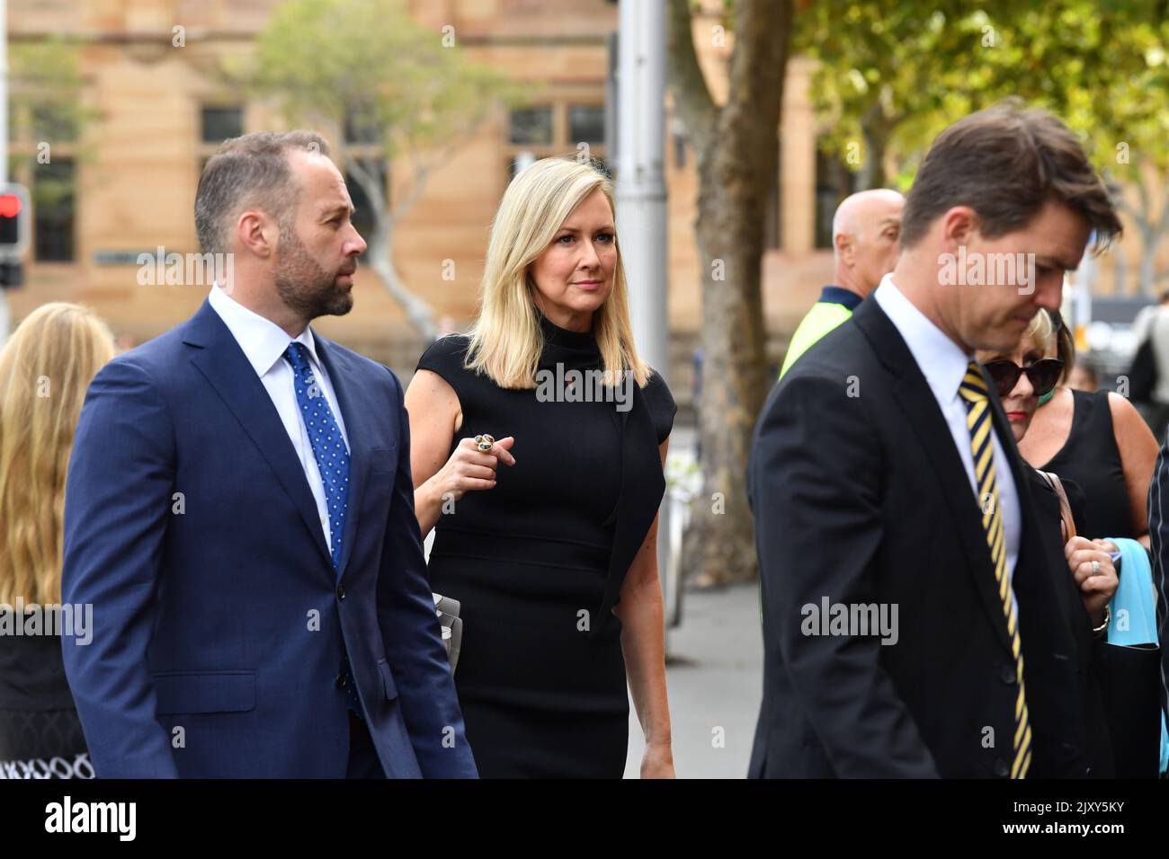 TV presenter Melissa Doyle (centre) arrives for the Requiem Funeral ...