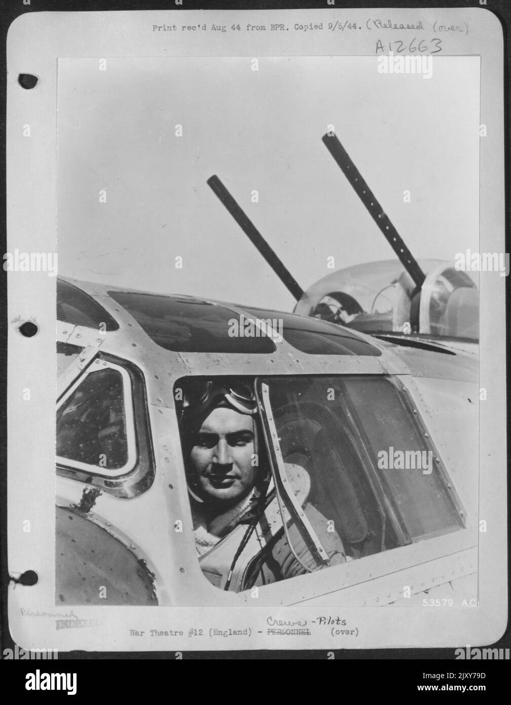 ENGLAND-Capt. Robert V. Whitlow, Hollywood, Calif., Pilot of a B-24 ...