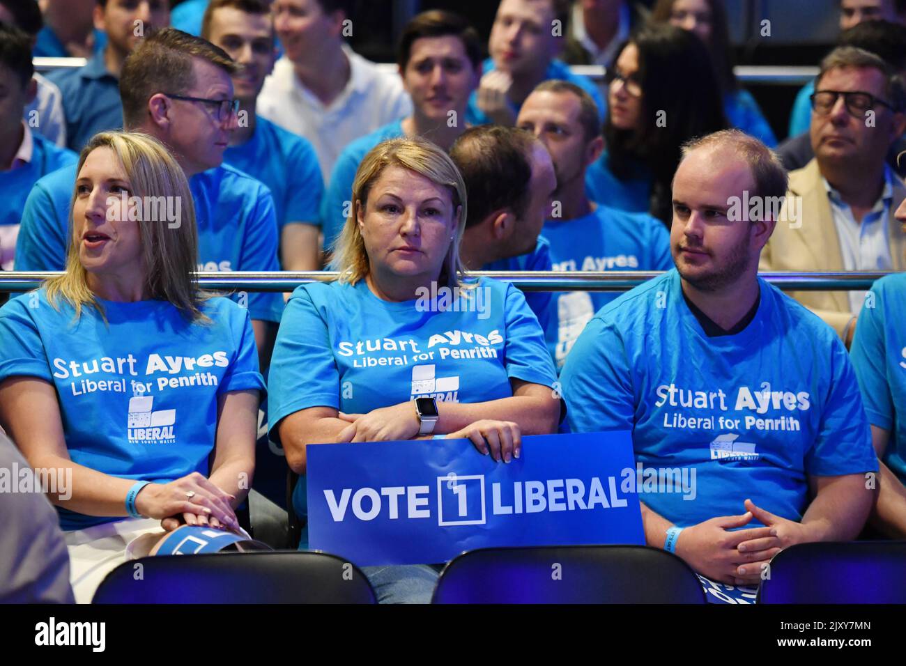 Party faithful at the NSW Liberal Campaign Launch at Penrith Panthers ...