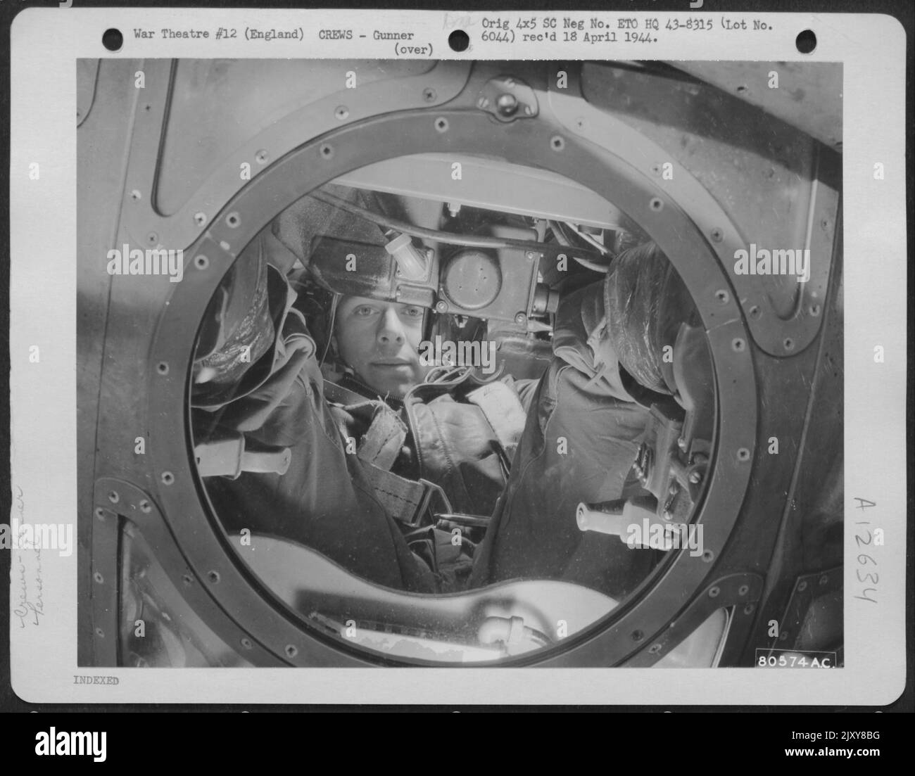 Ball turret gunner Black and White Stock Photos & Images - Alamy
