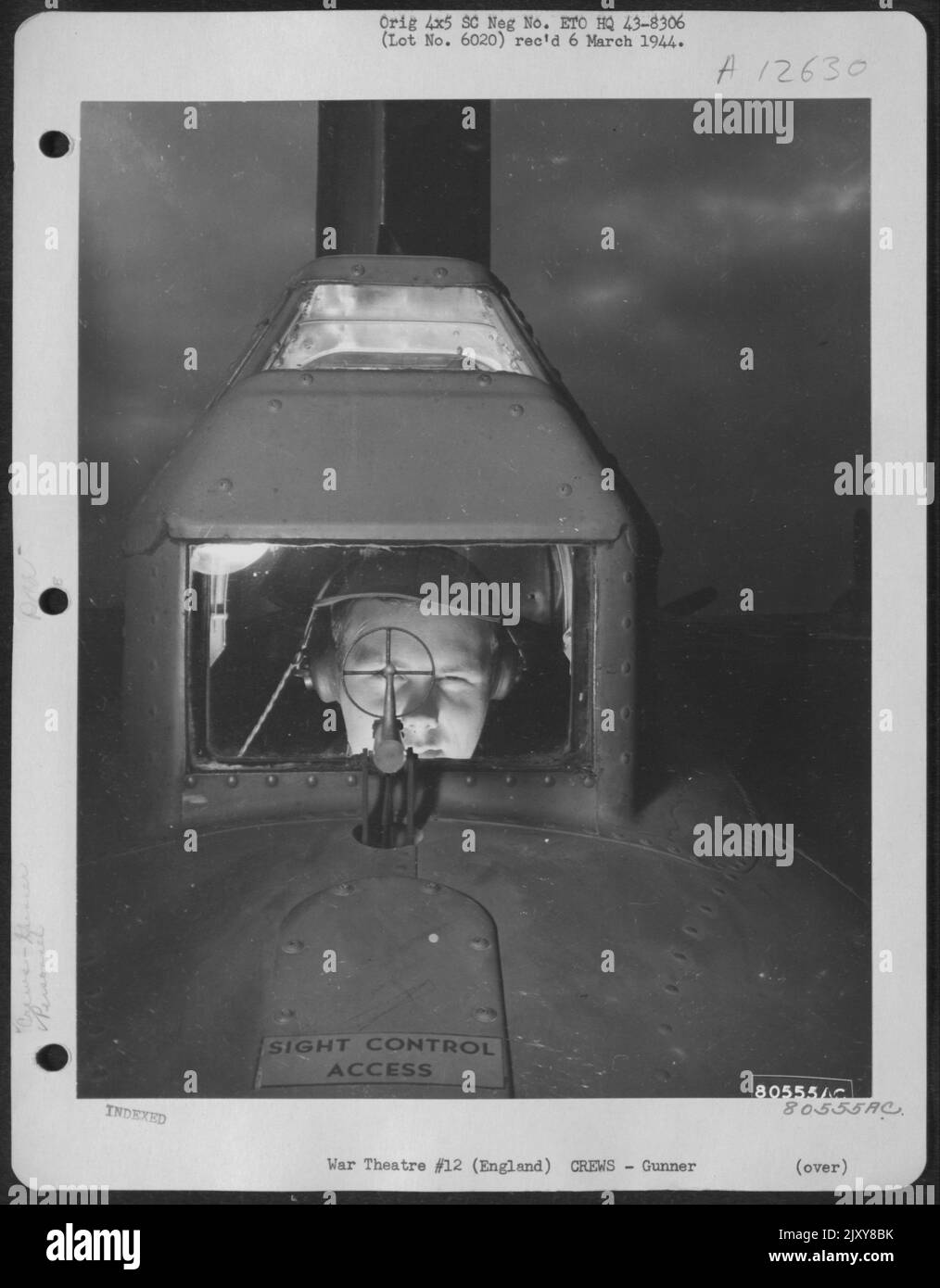 S/Sgt. Merlin D. Miller Of Chicago, Ill., Tail Gunner On A Boeing B-17 ...