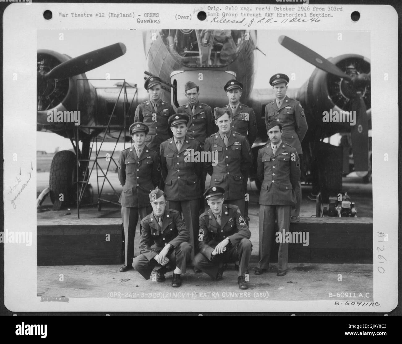 Extra Gunners Of The 358Th Bomb Group, 303Rd Bomb Group, In Front Of A ...