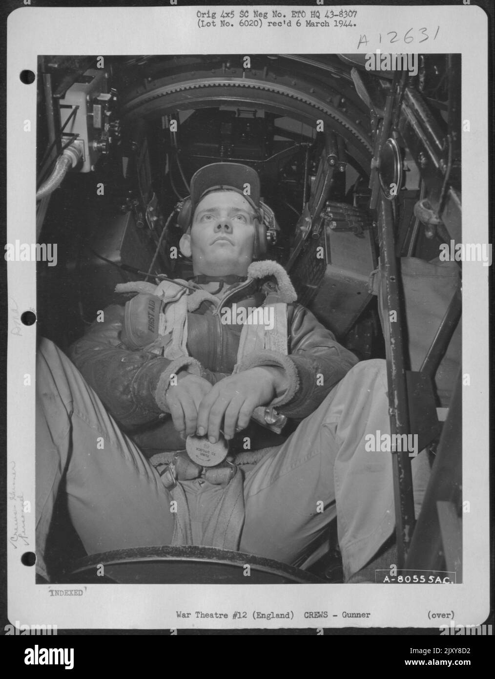 T/Sgt. Dale W. Rice Of Greenville Center, N.Y., Top Turret Gunner On A ...