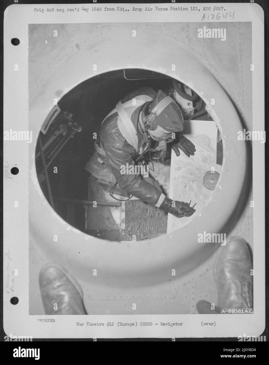 The Navigator Of A 91St Bomb Group Boeing B-17 "Flying Fortress" Charts ...