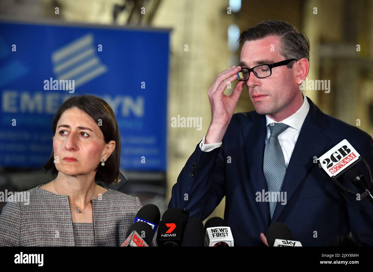 NSW Premier Gladys Berejiklian and NSW Treasurer Dominic Perrottet at a ...