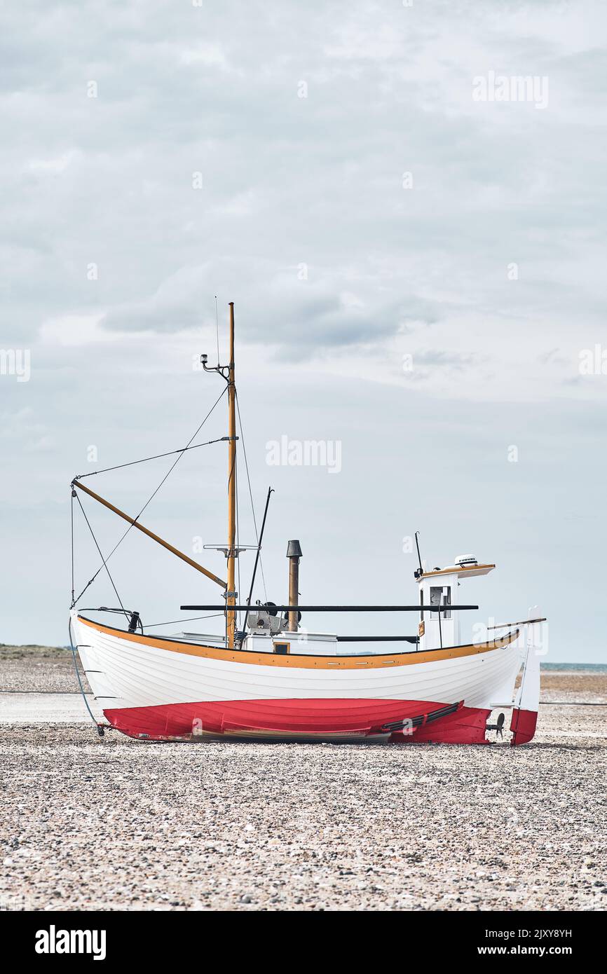 Side view of fishing boat on the beach. High quality photo Stock Photo ...
