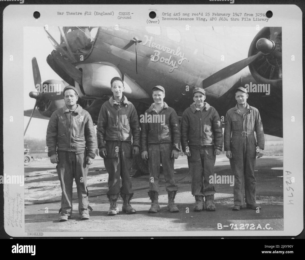 Lt. Branum'S Ground Crew Of The 390Th Bomb Group Poses Near A Boeing B ...