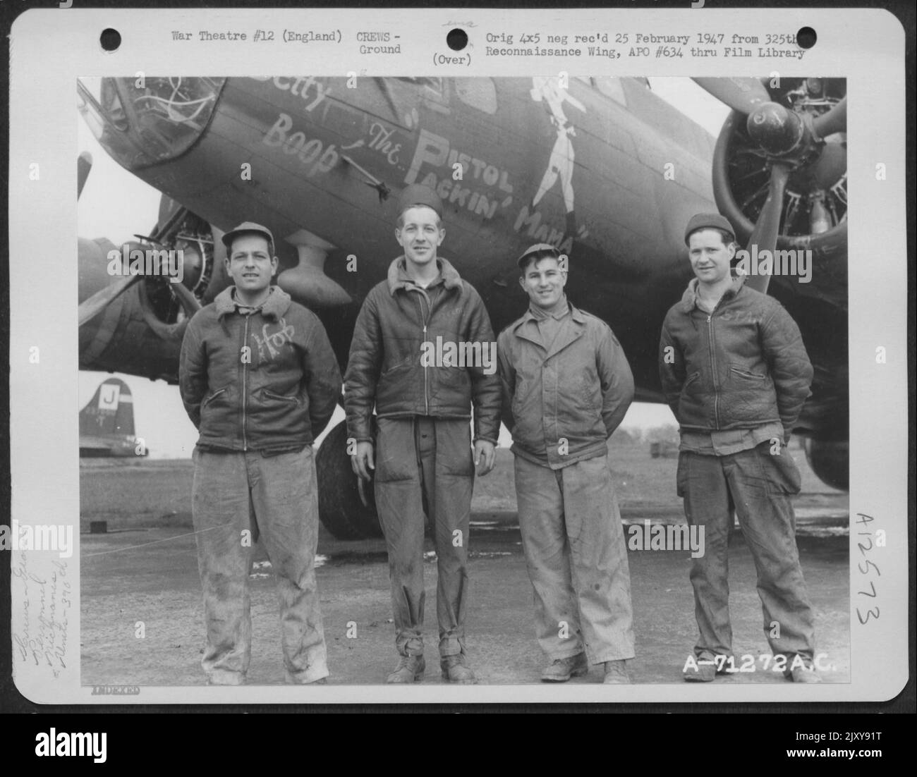 Lt. Bowman'S Ground Crew Of The 390Th Bomb Group Poses Near A Boeing B ...