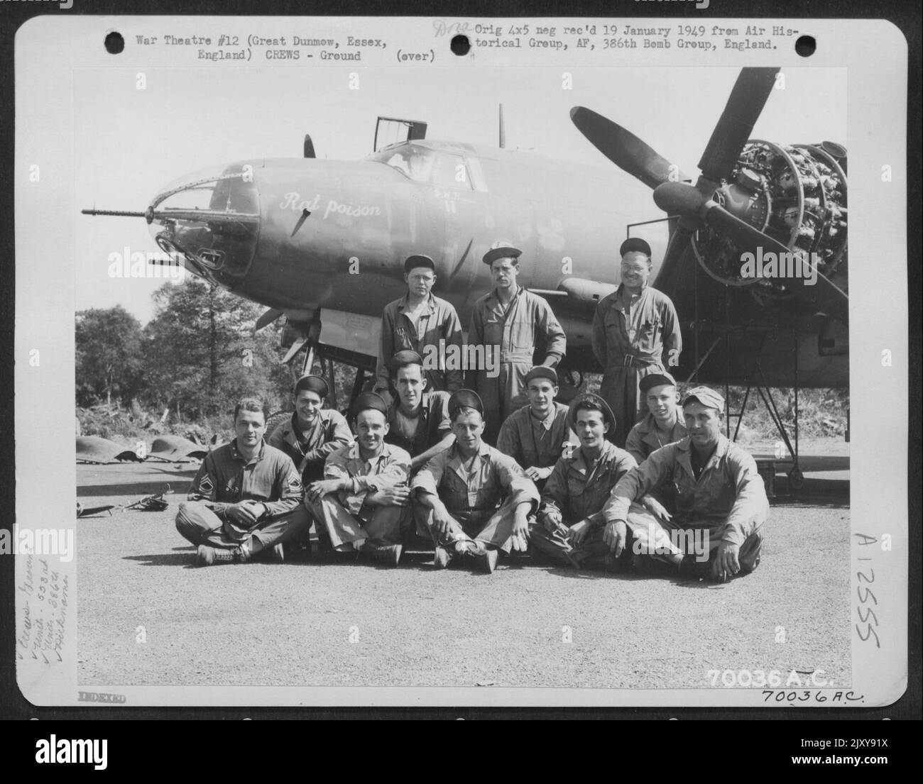 Crew Of The Martin B-26 "Rat Poison" Of The 553Rd Bomb Squadron, 386Th ...