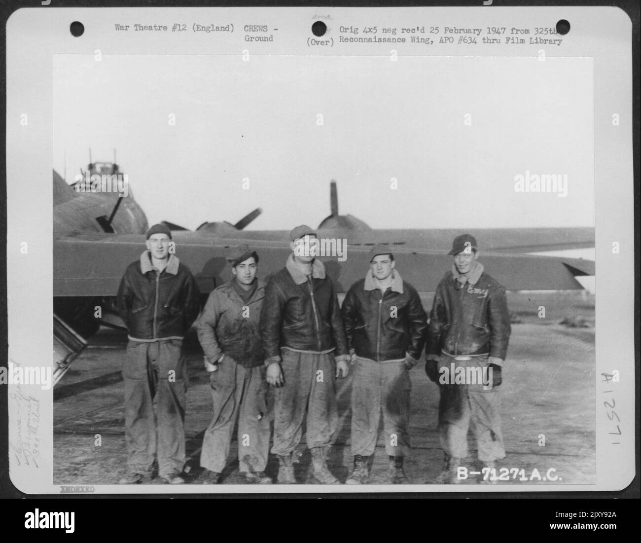 Lt. Biesecker'S And Ground Crew Of The 390Th Bomb Group Poses Near A ...