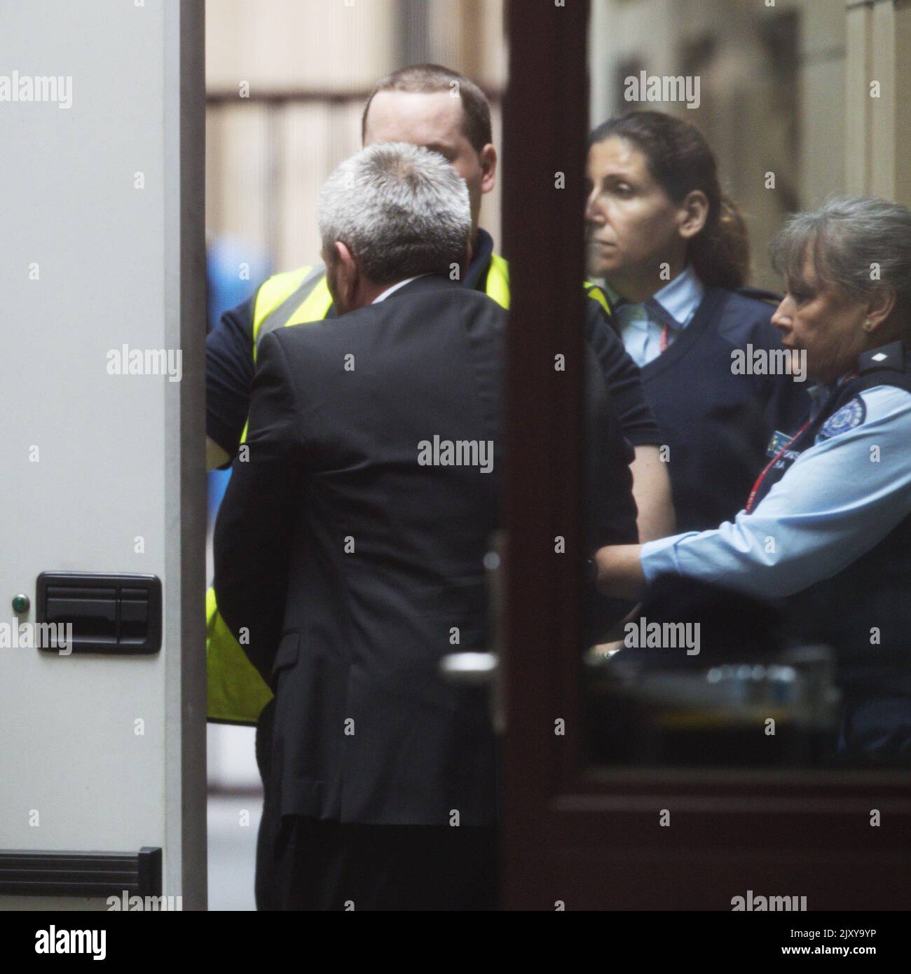 Borce Ristevski (left) leaves the Supreme Court in Melbourne, Australia ...
