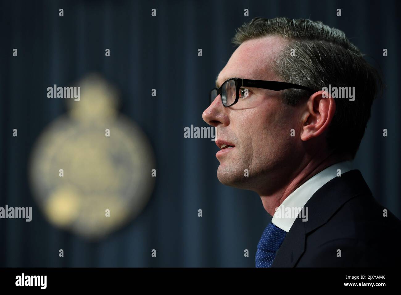NSW Treasurer Dominic Perrottet speaks to the media during a press ...