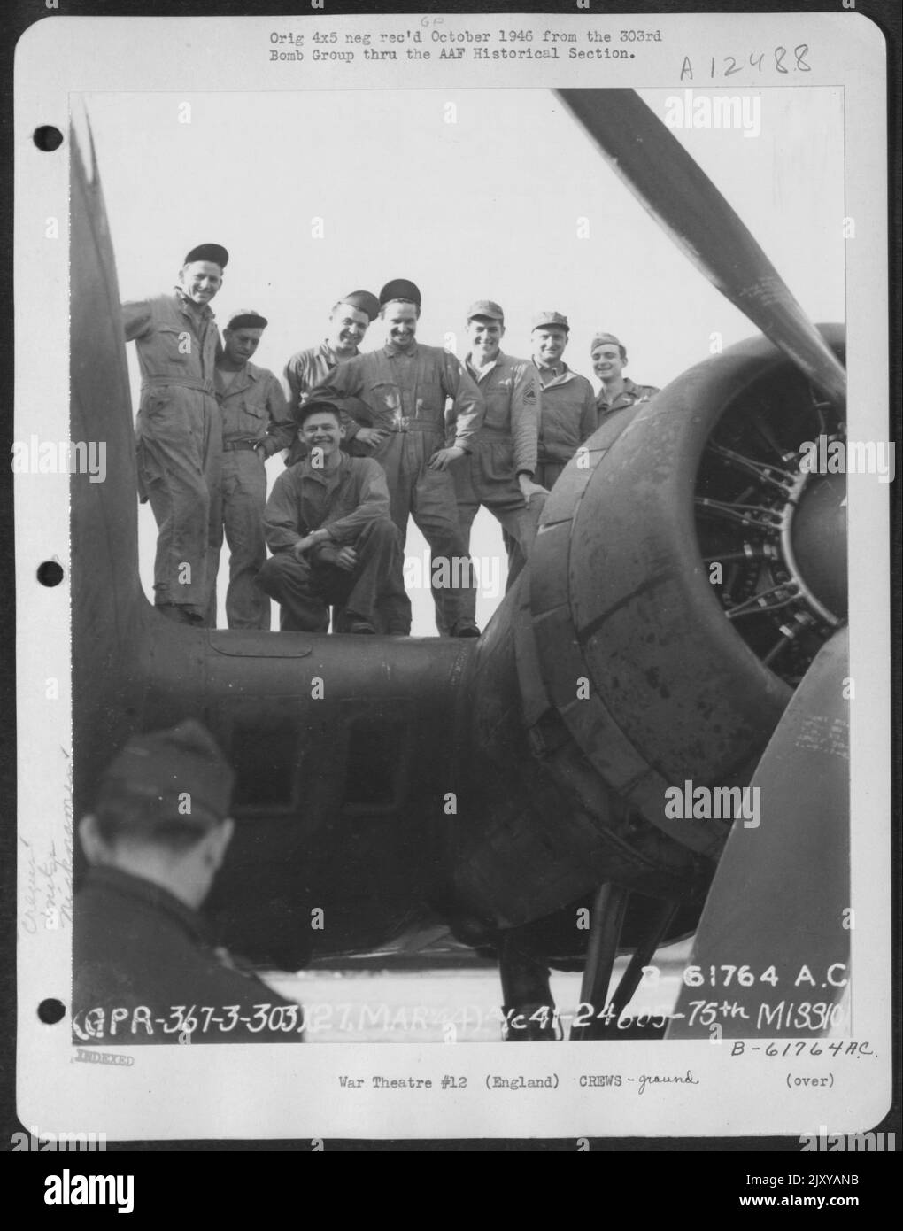 Crew Of The 303Rd Bomb Group, Beside The Boeing B-17 "Flying Fortress ...