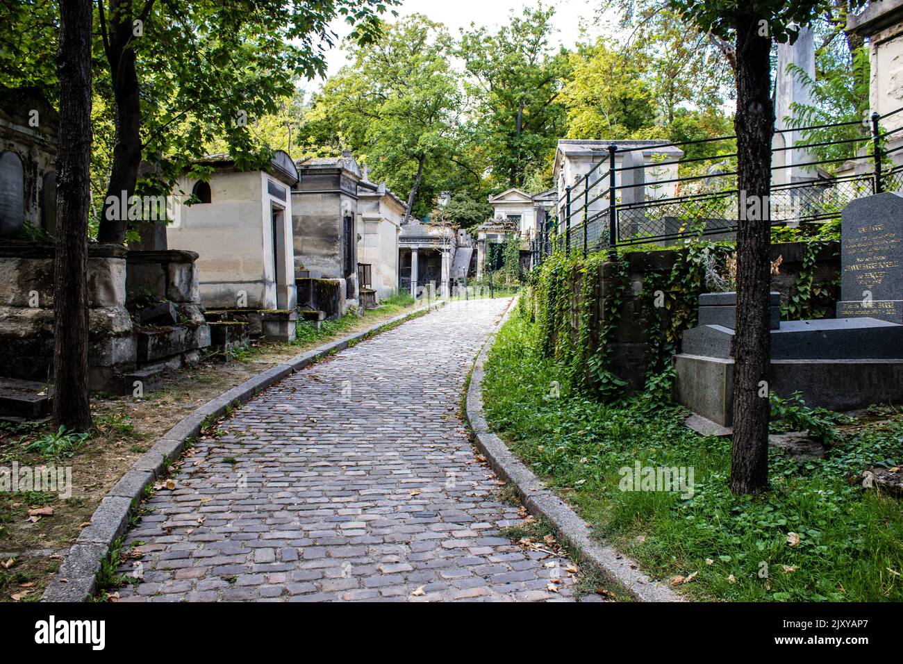 Paris, France - September 05, 2022 The Pere Lachaise cemetery is the ...