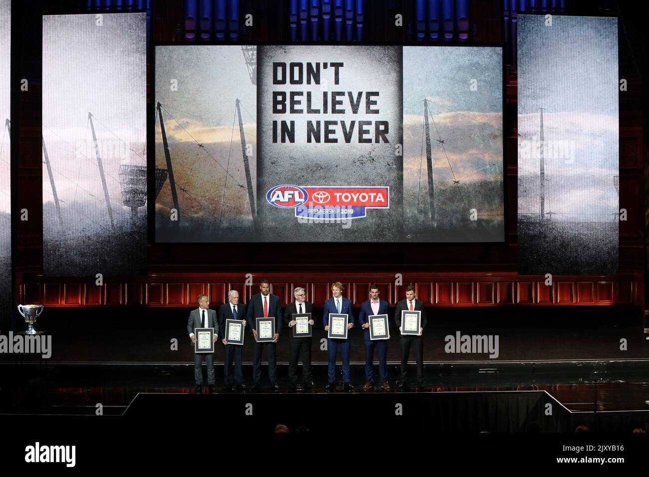 New AFL Life Members (L-R) umpire Ray Chamberlain, John Dugdale, Lance ...