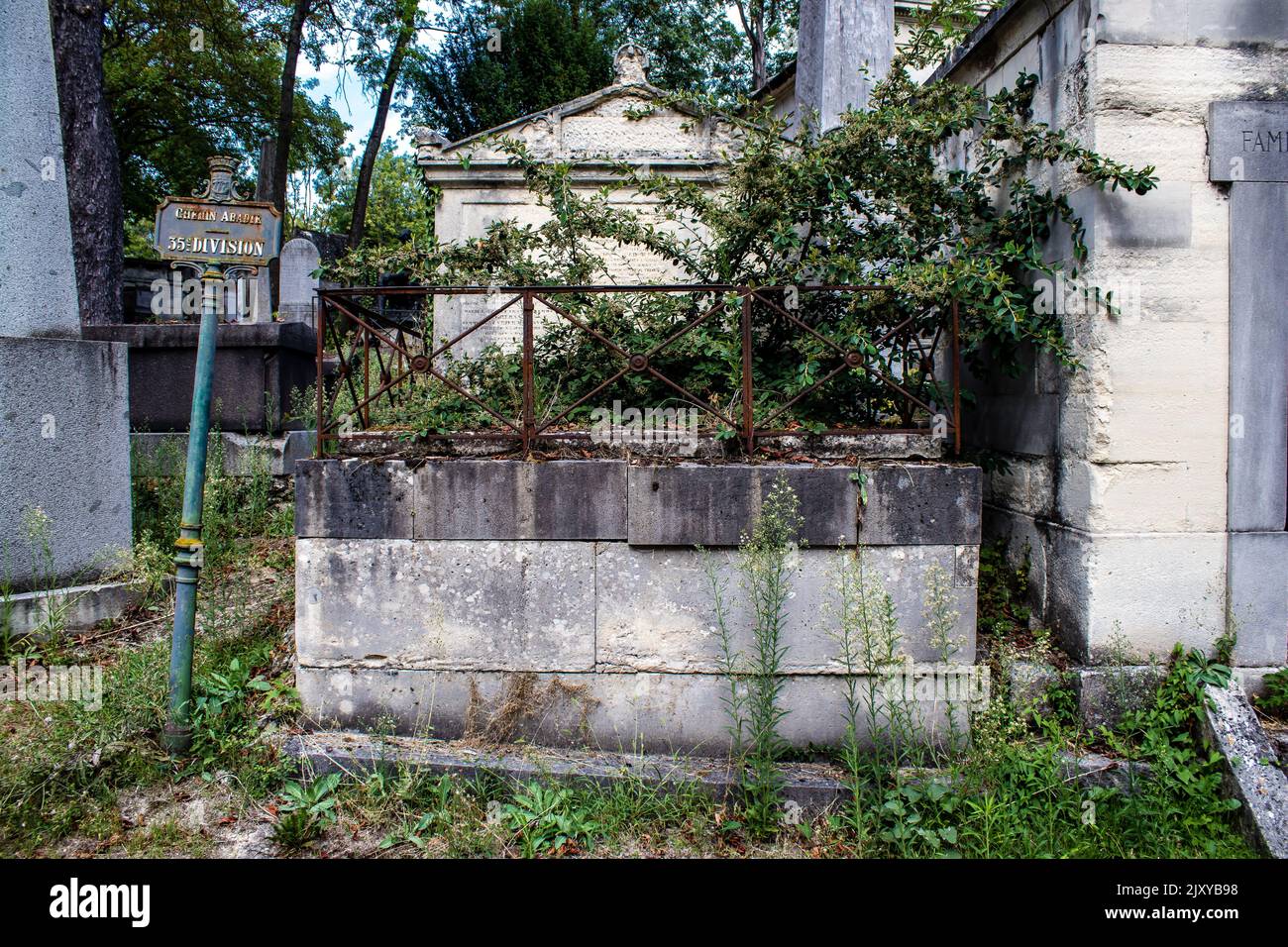 Paris, France - September 05, 2022 The Pere Lachaise cemetery is the ...