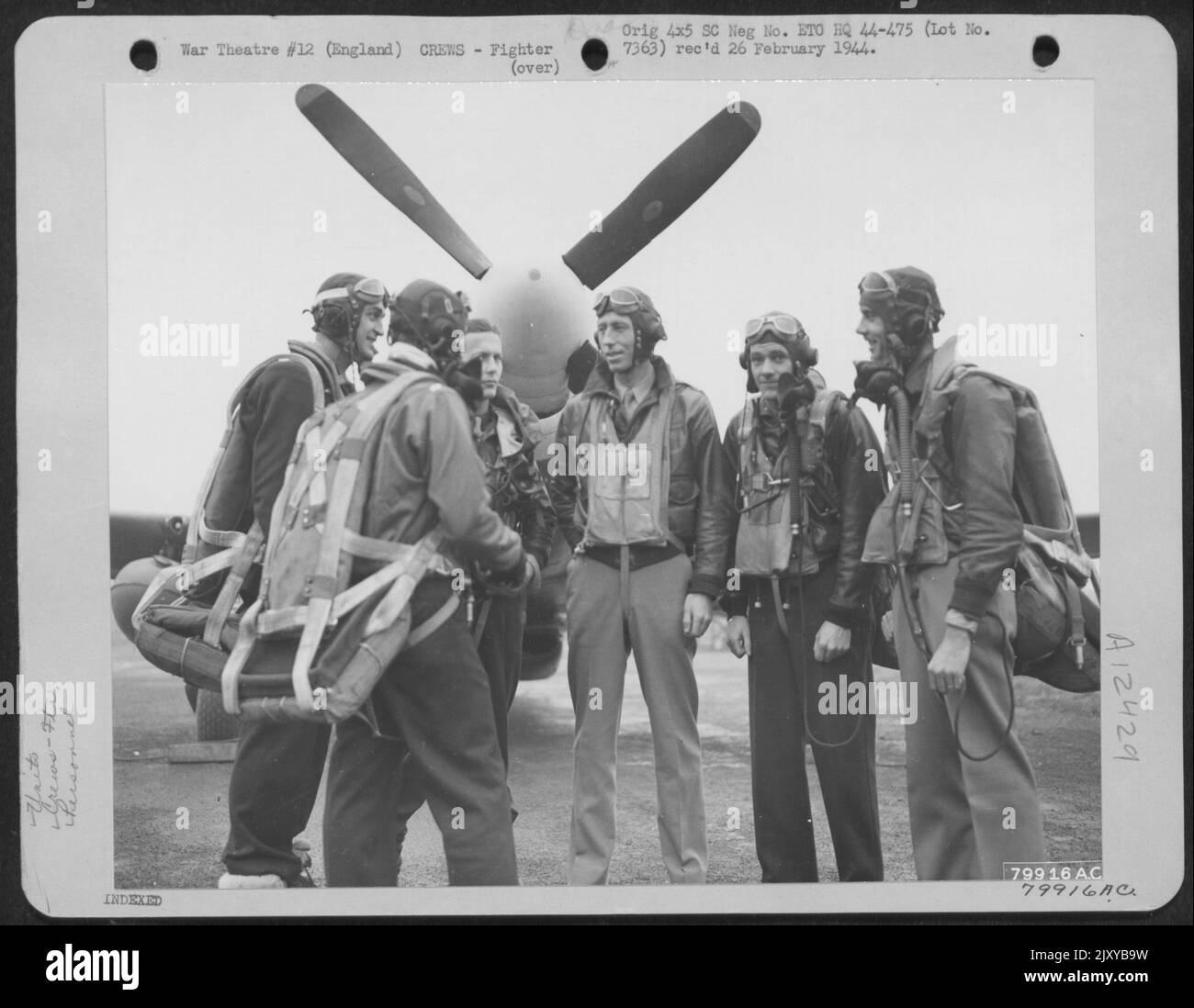 Fighter Pilots Of The 9Th Air Force Squadron, Based At Boxted, England ...