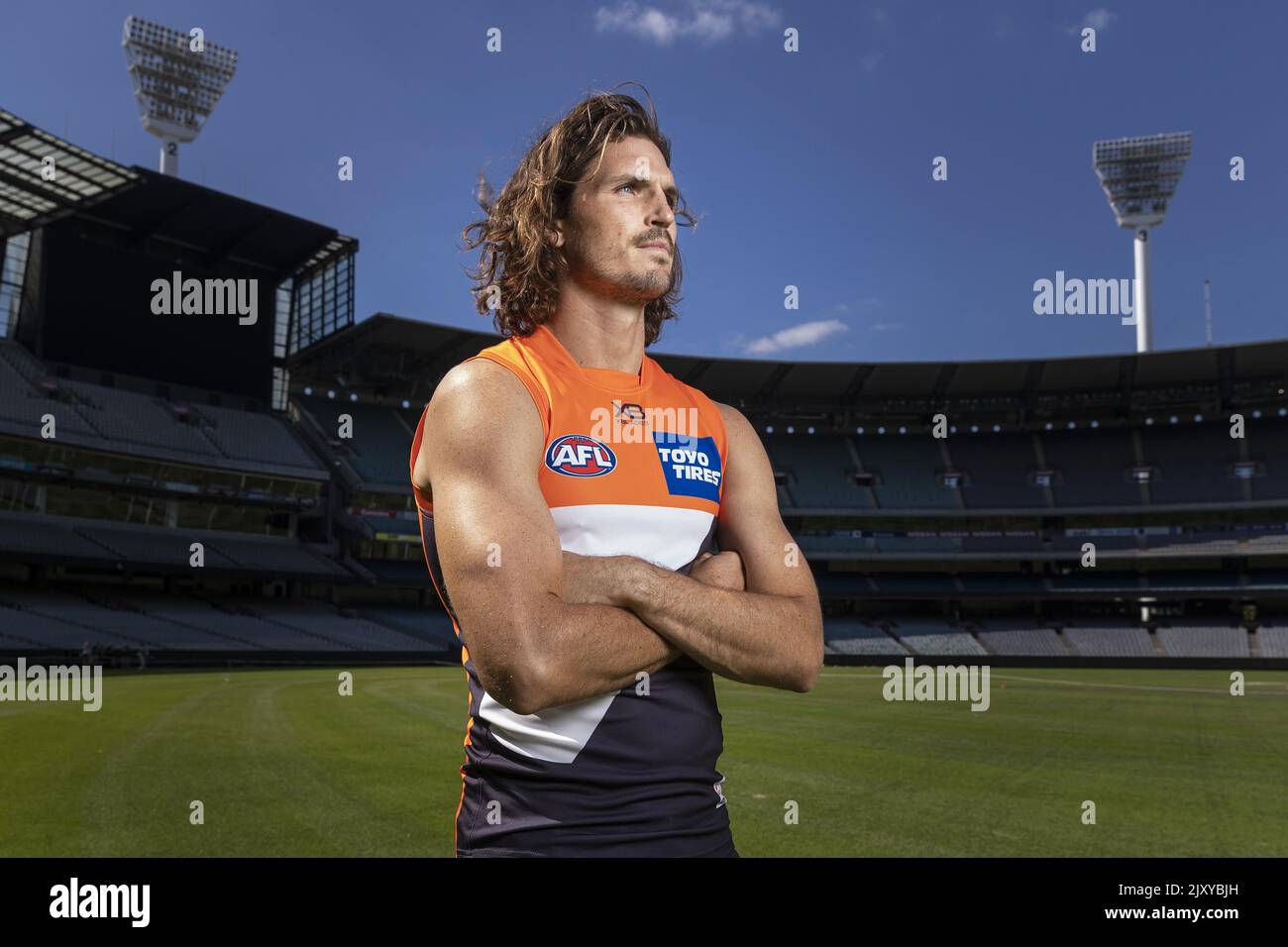 Phil Davis of the Giants poses for a photograph during the 2019 AFL ...