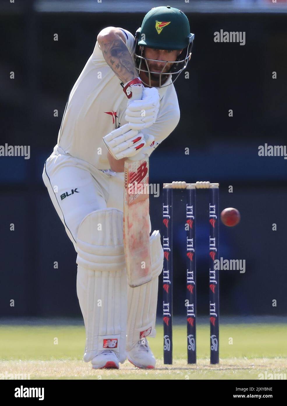 Tigers Captain Matthew Wade bats during day 4 of the Round 9 Sheffield ...