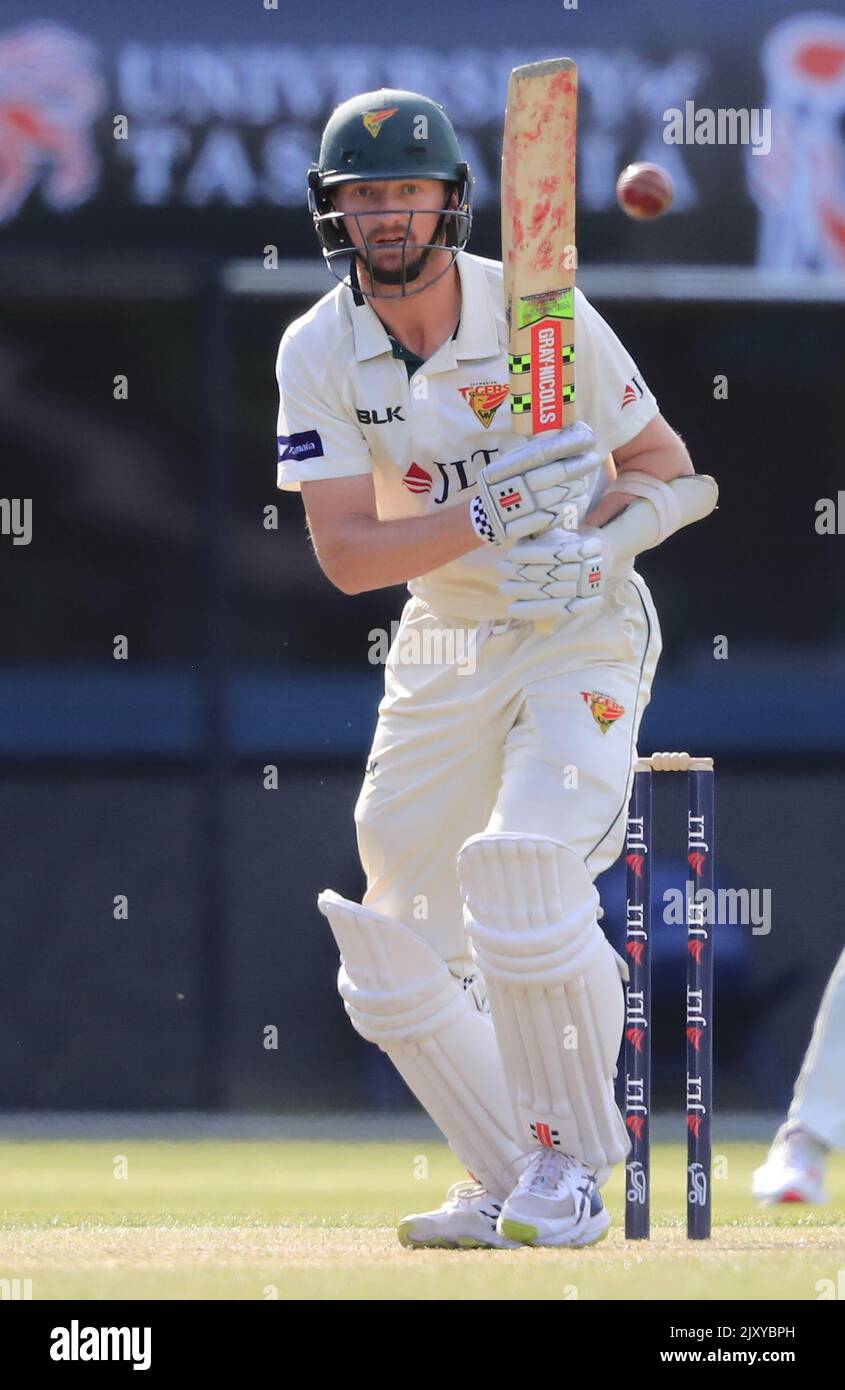 Jackson Bird of the Tigers bats during day 4 of the Round 9 Sheffield ...