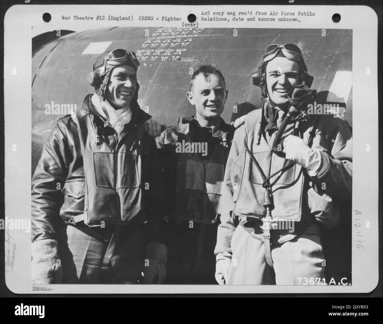 Lt. Robert S. Johnson, Lawton, Okla. (Left); Capt. Walker M. Mahurin, Fort Wayne, Ind. (Right ...