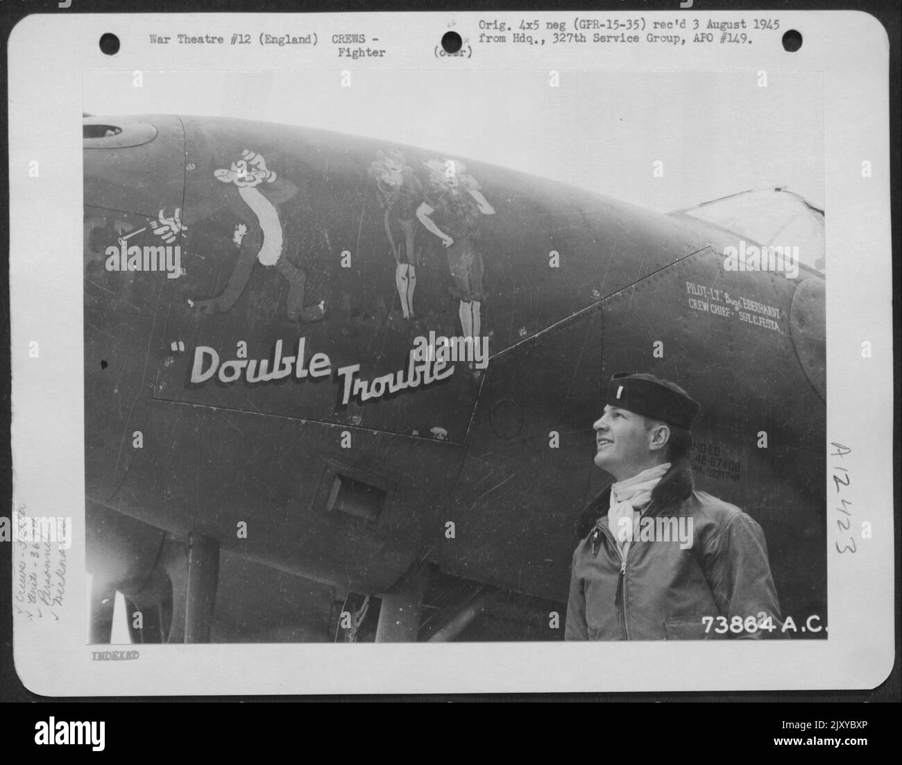 Lt. 'Bugs' Eberhardt Of The 367Th Fighter Group, Looks Up To The ...