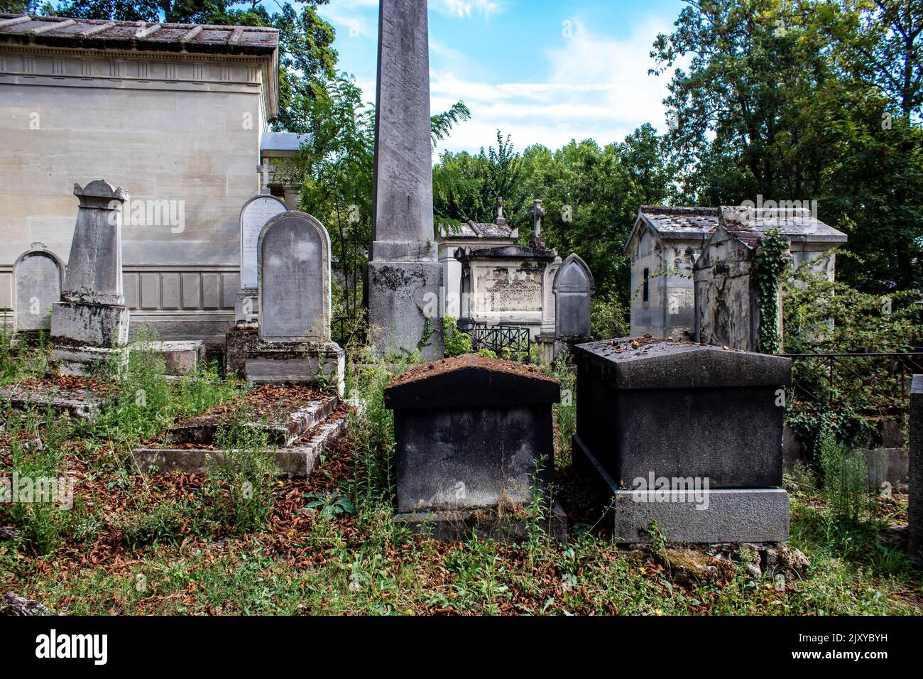 Paris, France - September 05, 2022 The Pere Lachaise cemetery is the ...