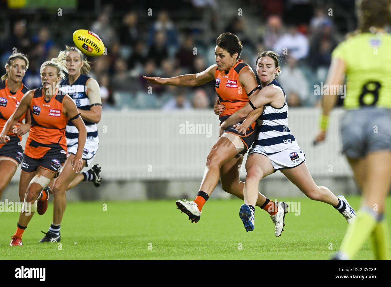 Courtney Gum of the Giants during the Round 7 AFLW match between the ...