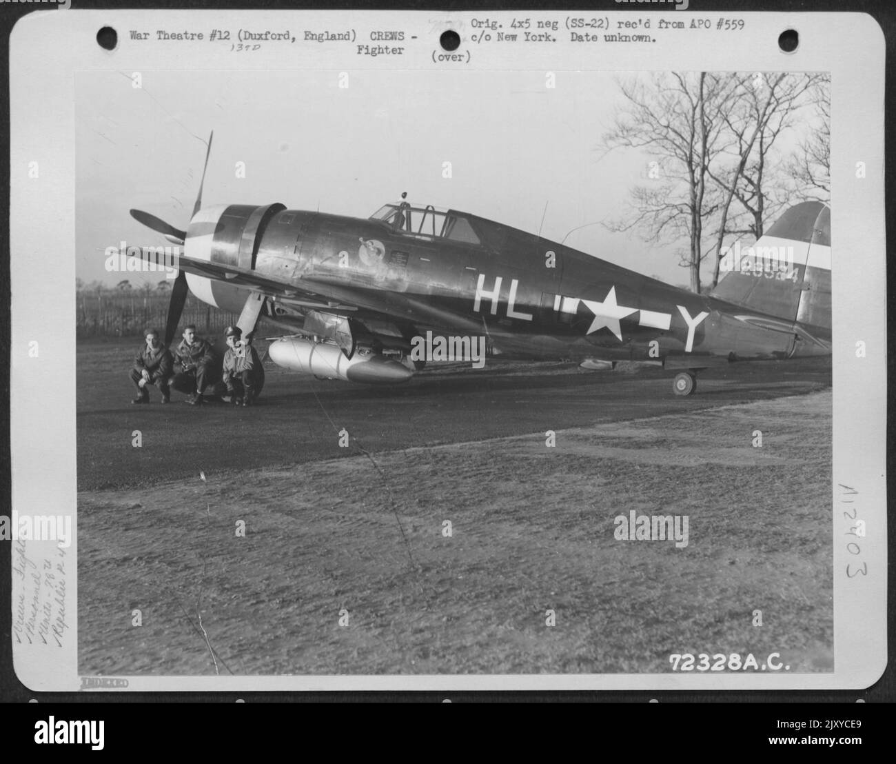 Lt. Sumwalt And Crew Of The 78Th Fighter Group Pose Their Republic P-47 ...