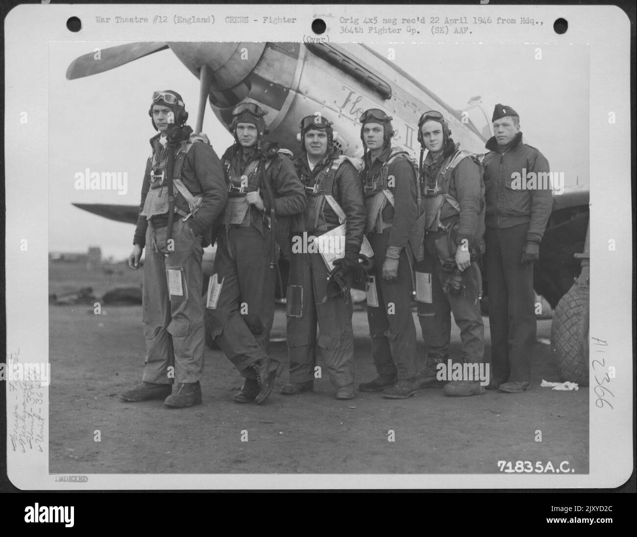 Pilots Of Flight A Of The 384Th Fighter Squadron, 364Th Fighter Group ...