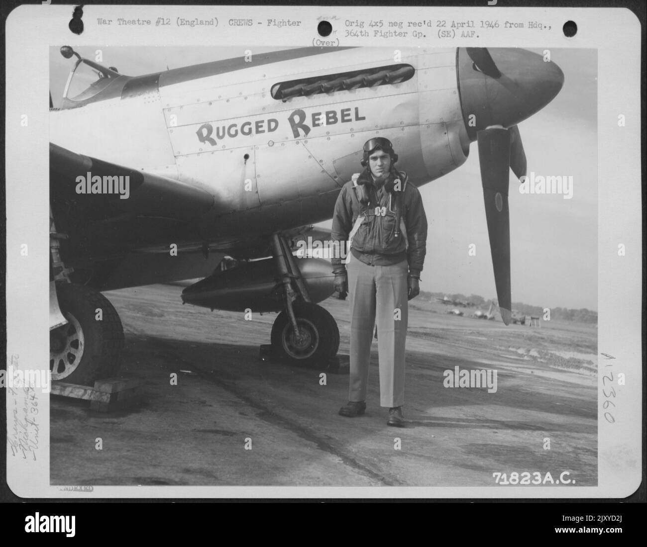 A Pilot Of The 364Th Fighter Group, 67Th Fighter Wing, Poses Beside His ...