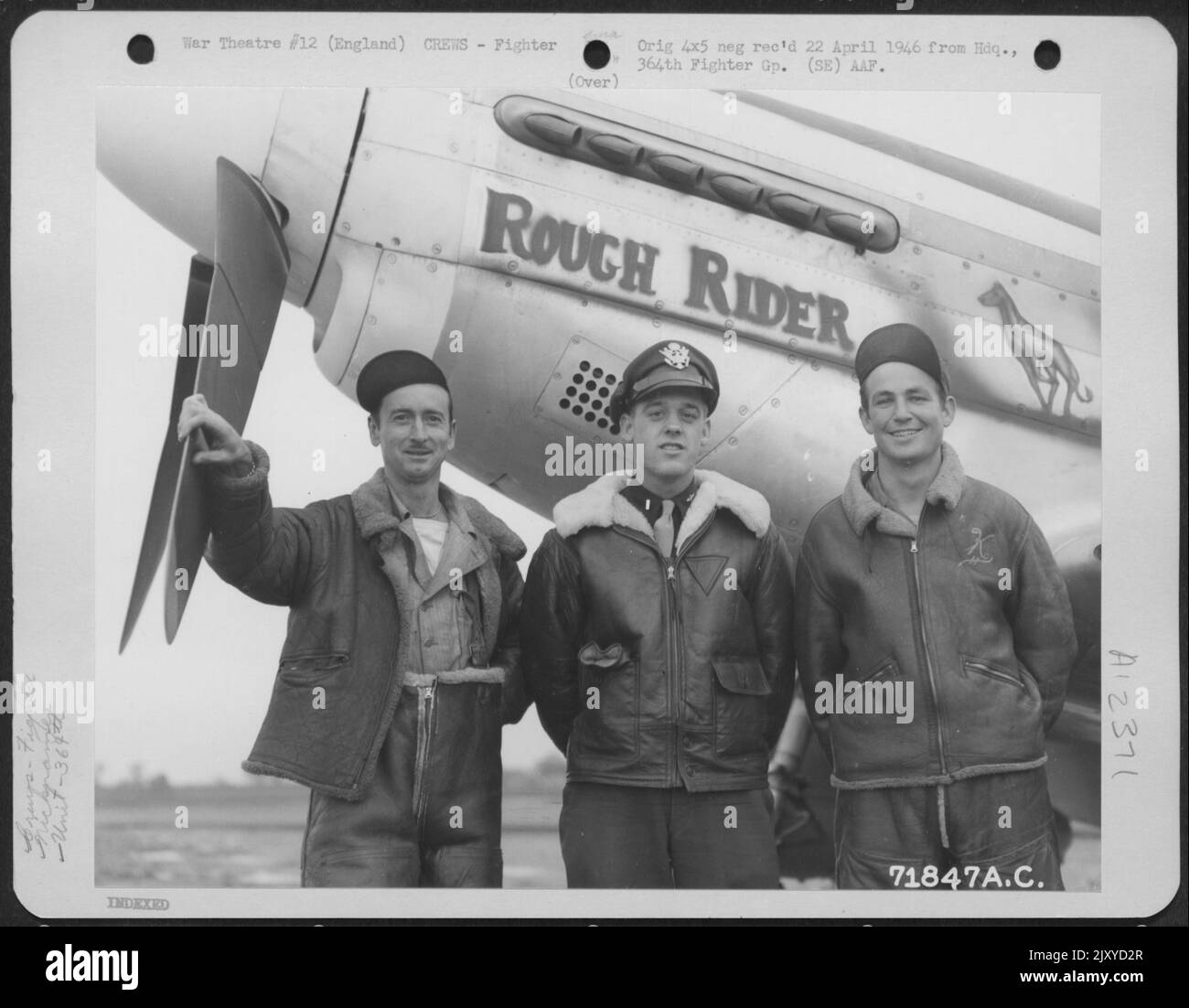 The Pilot And His Ground Crew Pose Beisde The North American P-51 ...