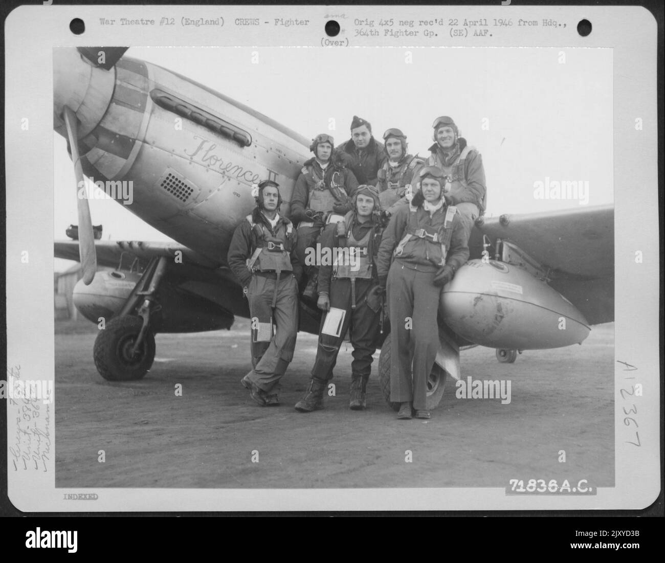 Pilots Of Flight D Of The 384Th Fighter Squadron, 364Th Fighter Group ...