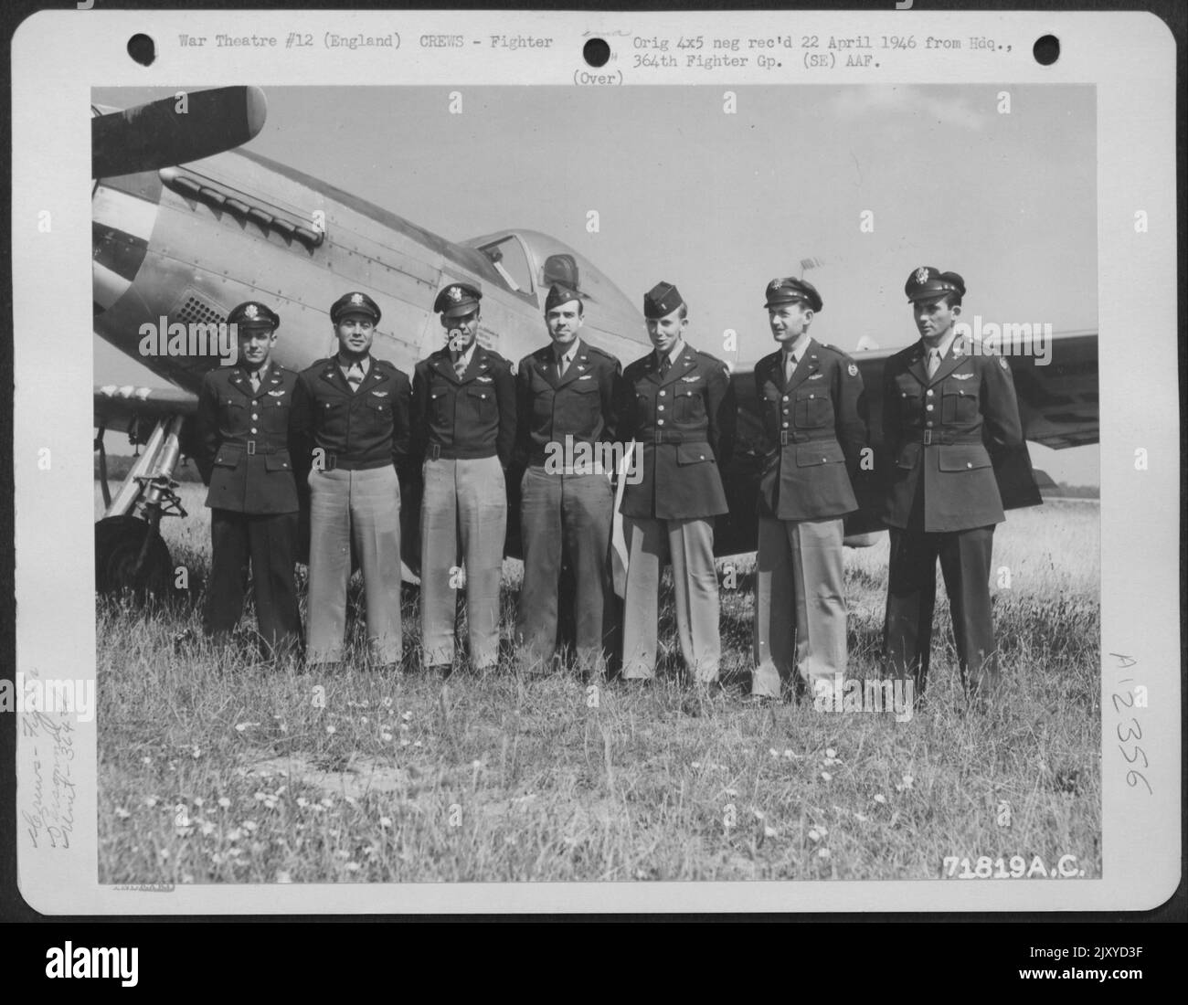 Captain Wells And Other Fighter Pilots Of The 364Th Fighter Group, 67Th ...
